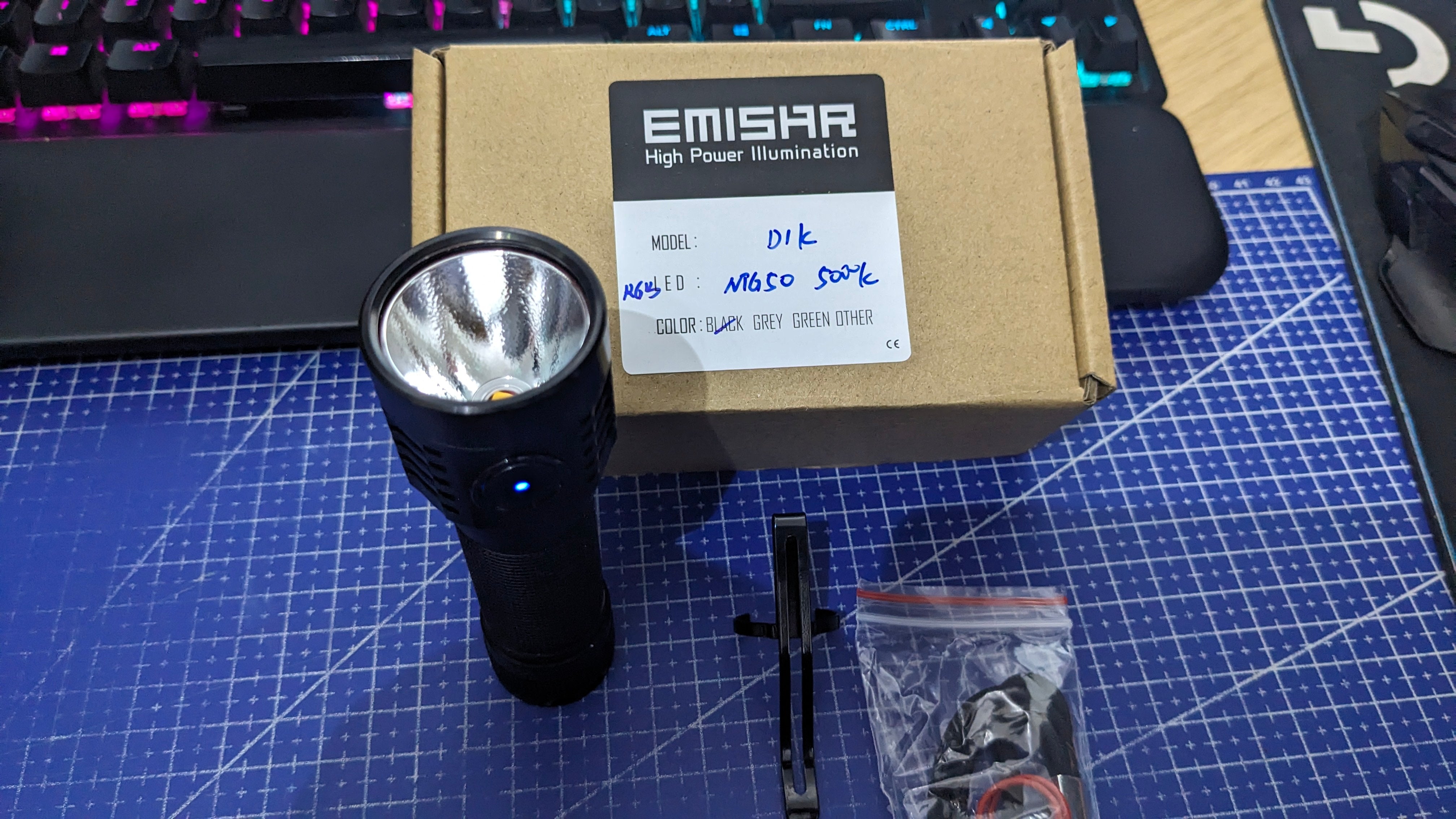 Emisar D1K SFT70 3000k Lume X1 boost driver OP reflector Metal switch ...